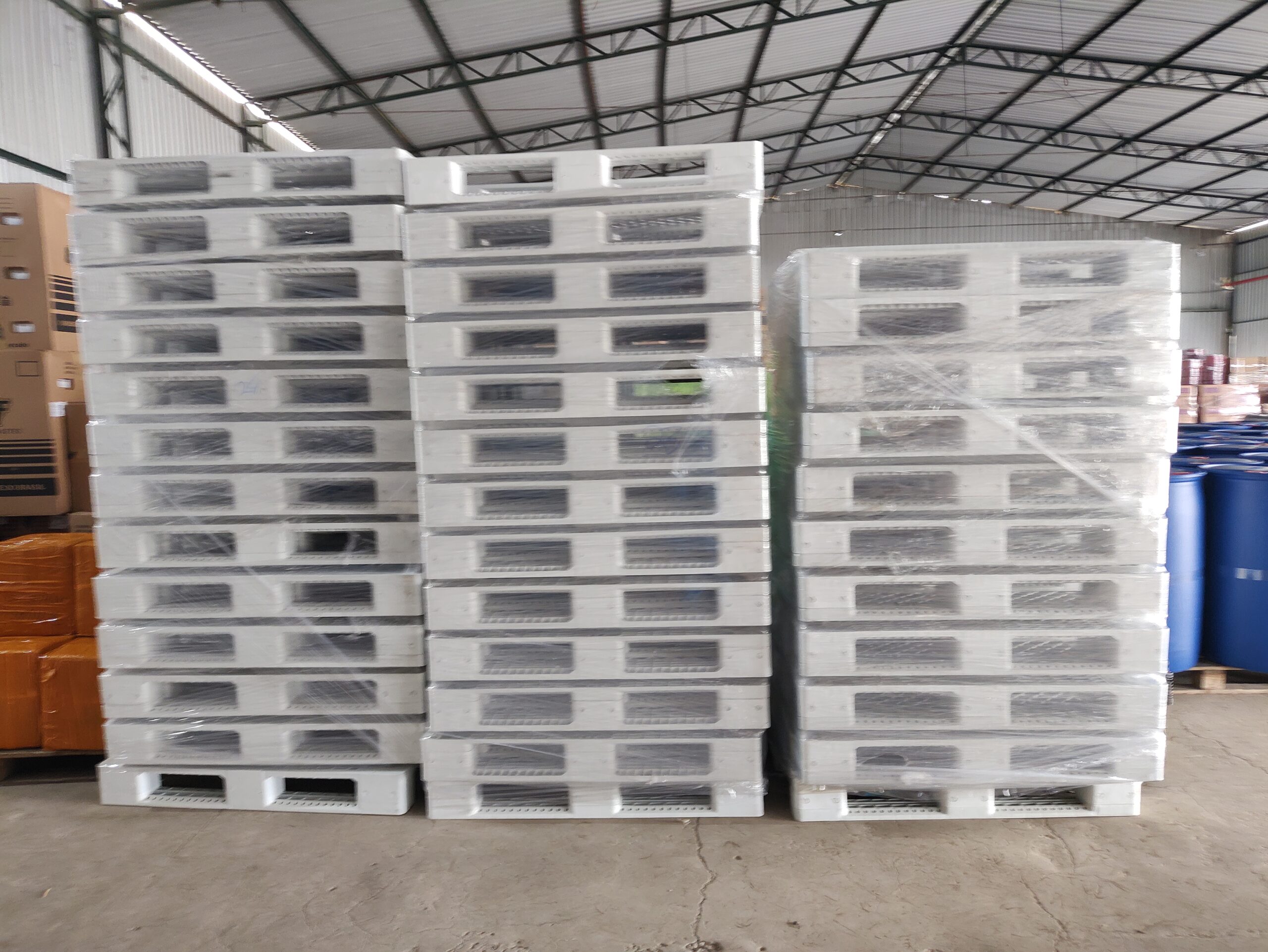 Pallet plástico PL1210-3 Heavy 16 kg 1200x1000x160mm vazado monobloco ...